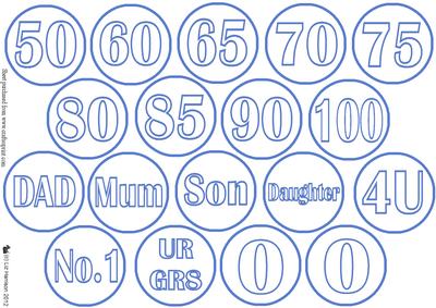 Blue Circle Number & Name Tags - CUP303415_15 | Craftsuprint