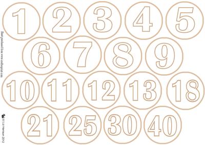 Beige Circle Number Tags - CUP303440_15 | Craftsuprint