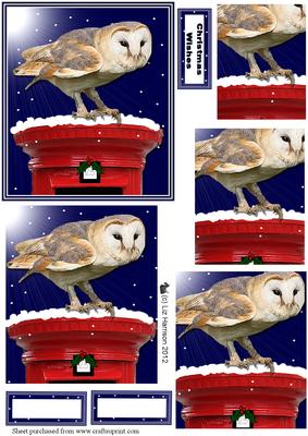 Barn Owl Post Box Pyramid - CUP357033_15 | Craftsuprint