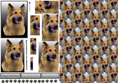 German Shepherd 4 Portrait Pyramid with Background - CUP36925_15 ...