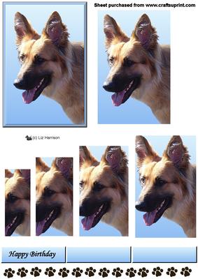 German Shepherd 2 Portrait Pyramid - CUP40905_15 | Craftsuprint