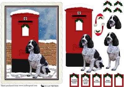 Springer Spaniel Christmas Post Box Scene - CUP478515_15 | Craftsuprint