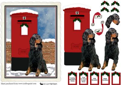 Gordon Setter Christmas Post Box Scene - CUP478619_15 | Craftsuprint