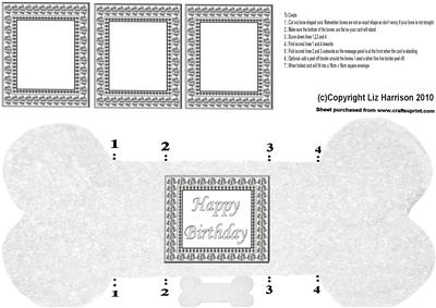 Bone Shaped Stand Up Card - CUP48319_15 | Craftsuprint