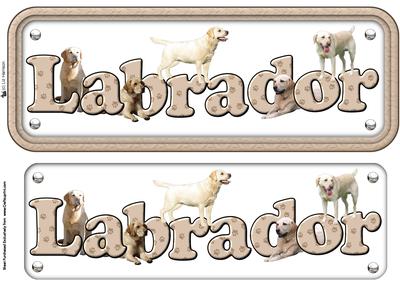Golden Labrador Dog Sign - CUP519349_15 | Craftsuprint