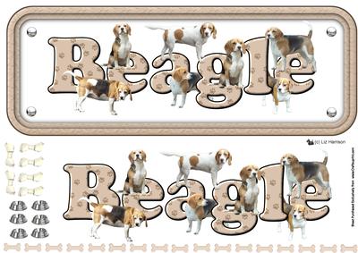 Beagle Dog Name Sign 3D - CUP520419_15 | Craftsuprint