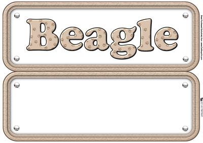 Beagle Dog Name Sign Insert - CUP520421_15 | Craftsuprint