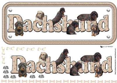 Dachshund Name Sign 3D - CUP520423_15 | Craftsuprint
