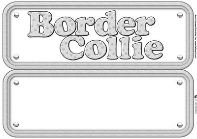 Border Collie Name Sign Insert - CUP521736_15 | Craftsuprint
