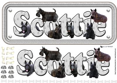 Scottie Dog Name Sign 3D Decoupage - CUP545950_15 | Craftsuprint