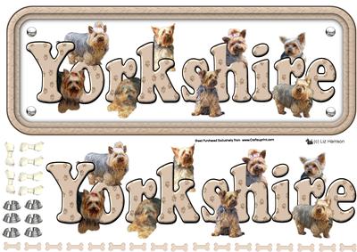 Yorkshire Terrier Name Sign 3D Decoupage - CUP549667_15 | Craftsuprint