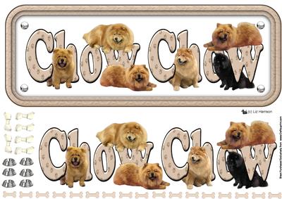 Chow Chow Name Sign 3D Decoupage - CUP556512_15 | Craftsuprint