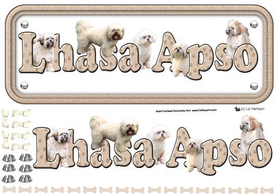 Lhasa Apso Name Sign 3D Decoupage - CUP556523_15 | Craftsuprint