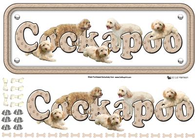 Cockapoo Name Sign 3D Decoupage - CUP565134_15 | Craftsuprint