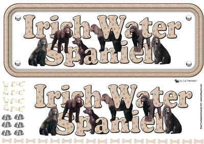 Irish Water Spaniel Name Sign 3D Decoupage - CUP567583_15 | Craftsuprint