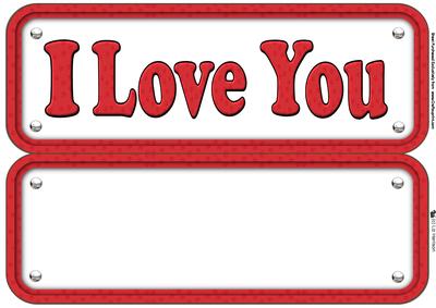 I Love You Sign Insert - CUP595173_15 | Craftsuprint