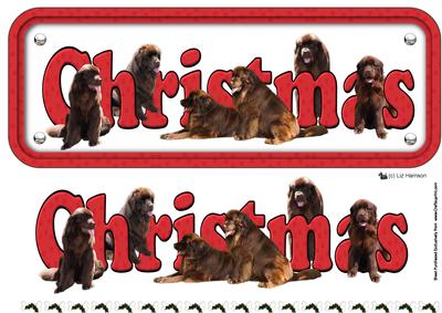 Newfoundland,brown,christmas Sign 3D Decoupage - CUP653960_15 ...