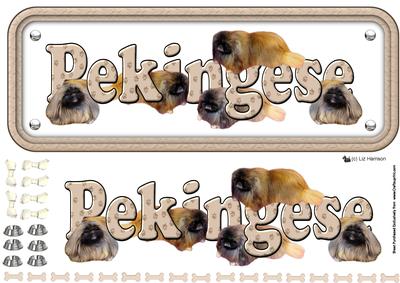 Pekingese Name Sign 3D Decoupage - CUP680154_15 | Craftsuprint