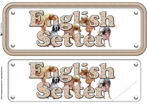 English Setter Name Sign - CUP715546_15 | Craftsuprint