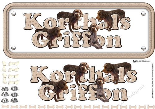 Korthals Griffon Name Sign 3D Decoupage - CUP776280_15 | Craftsuprint