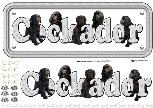 Cockador Name Sign 3D Decoupage - CUP807565_15 | Craftsuprint