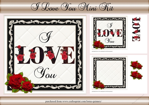 I Love You Mini Kit - CUP1092301_643 | Craftsuprint
