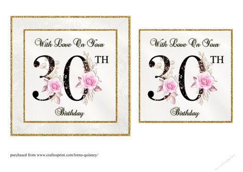Floral Number 30 Birthday Card Front - CUP1093329_643 | Craftsuprint