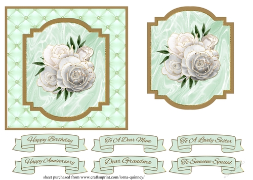 White Roses Card Front - CUP1105023_643 | Craftsuprint