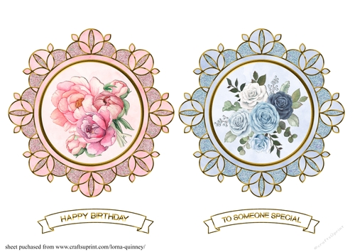 Floral Card Toppers 1 - CUP1177287_643 | Craftsuprint