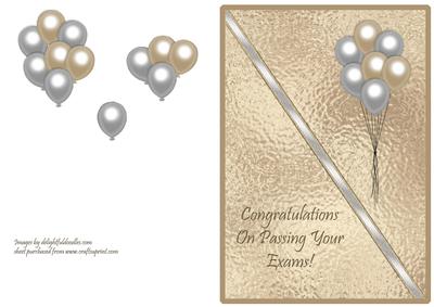Exam Congratulations - Balloons - CUP118895_643 | Craftsuprint
