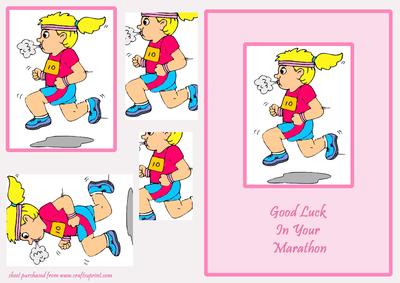 Female Runner - Good Luck Marathon - CUP125582_643 | Craftsuprint