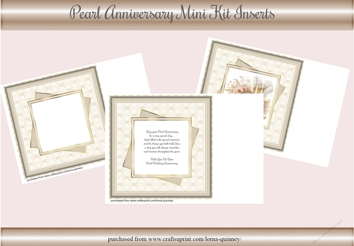 Pearl Anniversary Card Inserts Mini Kit - CUP1284961_643 | Craftsuprint