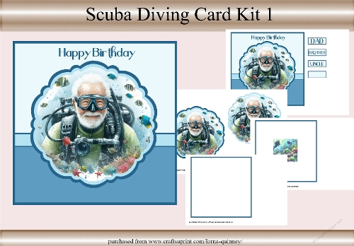 Scuba Diving Card Kit 1 - CUP1367919_643 | Craftsuprint