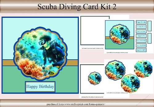 Scuba Diving Card Kit 2 - CUP1367920_643 | Craftsuprint