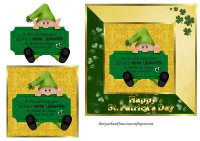 Leprechaun with Message - CUP184458_643 | Craftsuprint