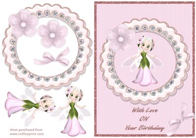 Pink Fairy in Frame - CUP212623_643 | Craftsuprint
