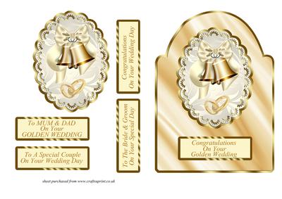 Ivory & White Dome Shaped Card Front - Wedding Bells - CUP311269_643 ...