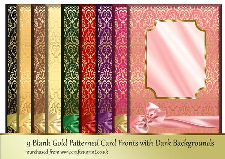 Gold Patterned Card Fronts on Dark Backgrounds - CUP316722_643 ...