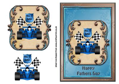 No.1 Dad Racing Car - Fathers Day - CUP327099_643 | Craftsuprint