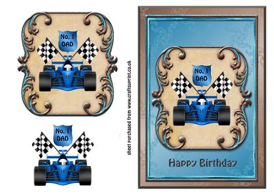 No.1 Dad Racing Car - Birthday - CUP327100_643 | Craftsuprint