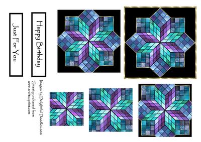 Stained Glass Pyramid on Black Background - CUP57598_643 | Craftsuprint