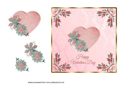 Valentine Heart Card Front - CUP596477_643 | Craftsuprint