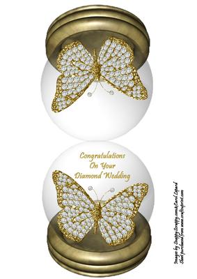Diamond Butterfly Snow Globe - Diamond Wedding - CUP61777_643 ...