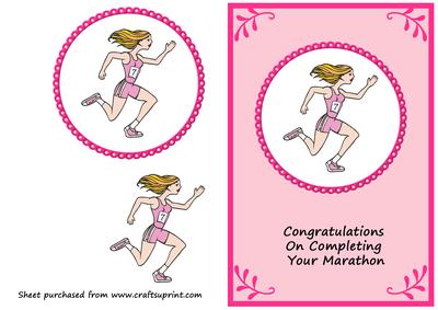 Female Marathon Card - Congratulations - CUP72242_643 | Craftsuprint
