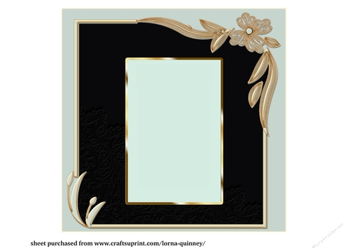 Green & Gold Frame Insert - CUP770381_643 | Craftsuprint