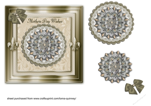 Gold Jewelled Mandala - mothers day - CUP848898_643 | Craftsuprint