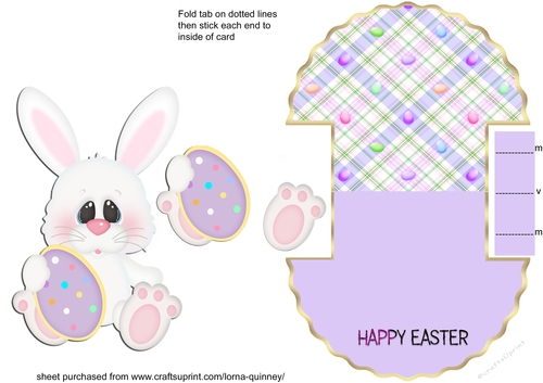 Easter Bunny Rocker Card 2 - CUP860527_643 | Craftsuprint