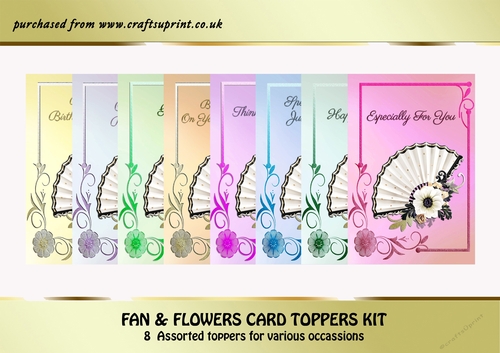 Fan & Flowers Card Topper Kit - CUP877930_643 | Craftsuprint