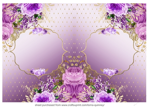 Purple & Gold Floral 60th Birthday Card Insert - CUP888287_643 ...