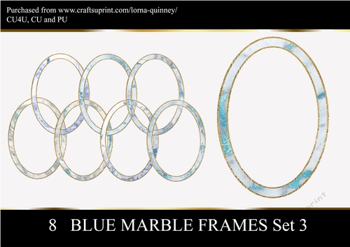 Blue Marble Frames Set 3 - CUP924570_643 | Craftsuprint
